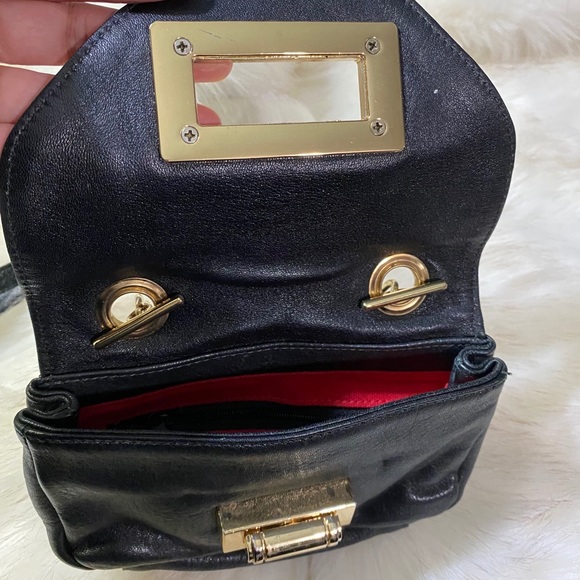 Cache | Bags | Cache Vintage Early 9s Black Chain Leather Bag | Poshmark